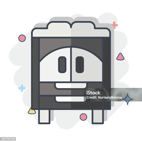 아이콘 옷장 빈티지 장식 기호와 관련이 있습니다 만화 스타일 심플한 디자인 편집 가능 간단한 일러스트레이션 가구에 대한 스톡 벡터 아트 및 기타 이미지 Istock