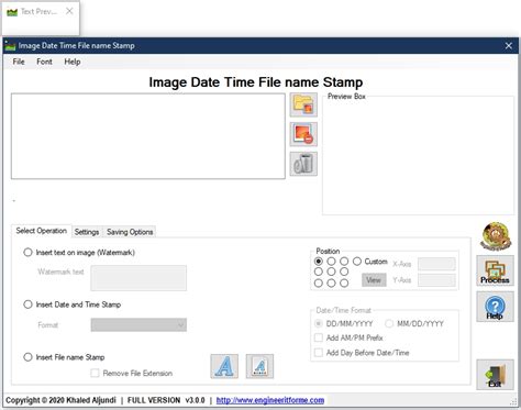 Stamp Date Time File Name On Photos