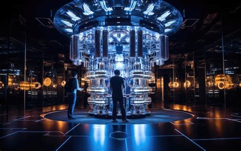 Premium Photo Quantum Computing Hub With Power