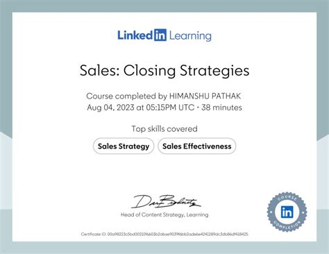 Himanshu Pathak On Linkedin Certificate Of Completion