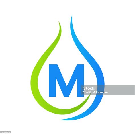 편지 M 드롭 워터 로고 디자인 벡터 템플릿 최소한의 물 로고 기호 0명에 대한 스톡 벡터 아트 및 기타 이미지 0명 개념