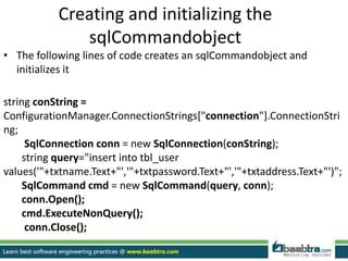 Database Connectivity In Asp Net