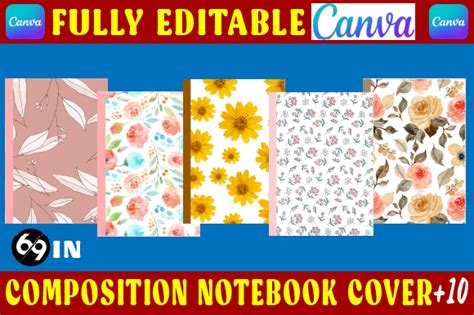 5 Notebook Cover Canva Designs And Graphics