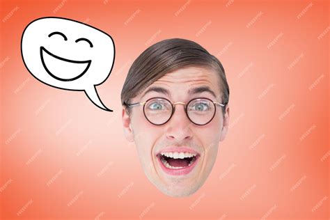 Premium Photo Composite Image Of Nerd Smiling
