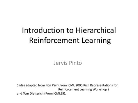Ppt Introduction To Hierarchical Reinforcement Learning Powerpoint Presentation Id