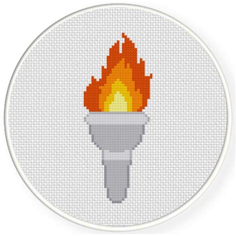 Charts Club Members Only Torch Cross Stitch Pattern Daily Cross Stitch