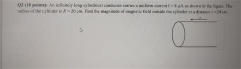 Solved Q2 (10 ﻿points): An infinitely long cylindrical | Chegg.com