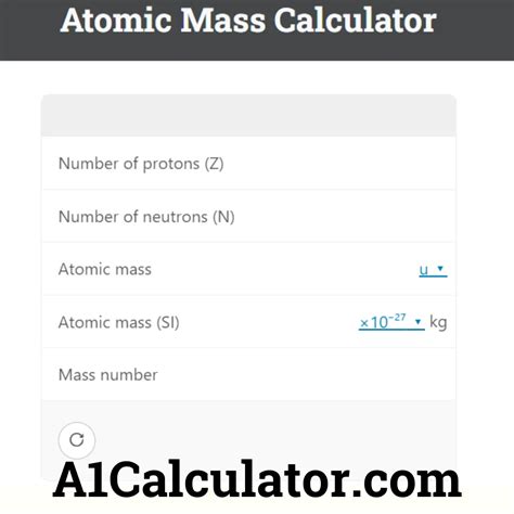 Atomic Mass Calculator Free Online A Calculator