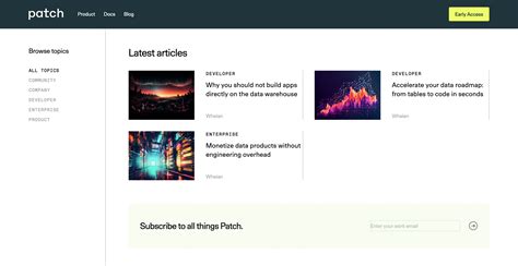 Patch Blog Page Section Hero Blog Header Section Design Design