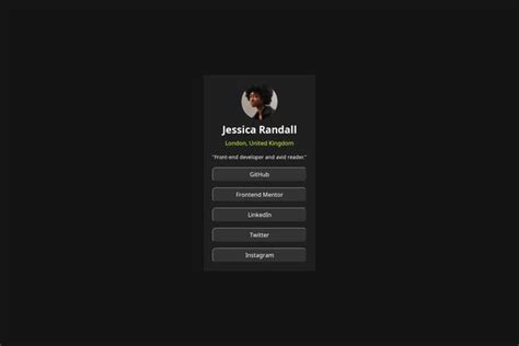 Frontend Mentor Responsive Profile Social Links Using Html And Css