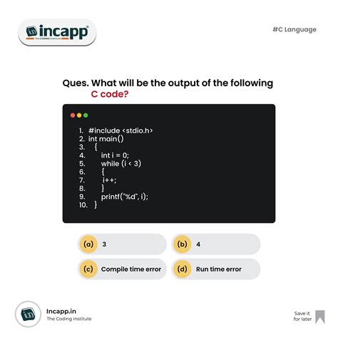 Incapp What Will Be The Output Of The Following Code