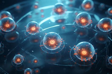 Premium Photo Microscopic View Of Cells With Technological Generative Ai