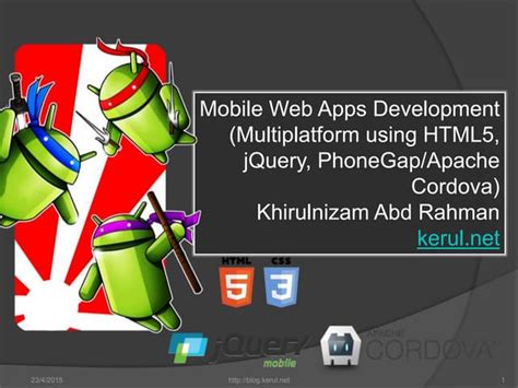 mobile web app development multiplatform using phonegap cordova pptx