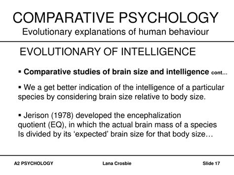 Ppt Comparative Psychology Evolutionary Explanations Of Human Behaviour Powerpoint