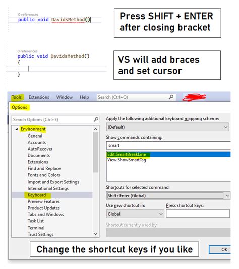 Automatically Add Opening And Closing Braces After Method Signature In Visual Studio