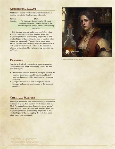 Artificer Subclass Alchemist Alternative Runearthedarcana