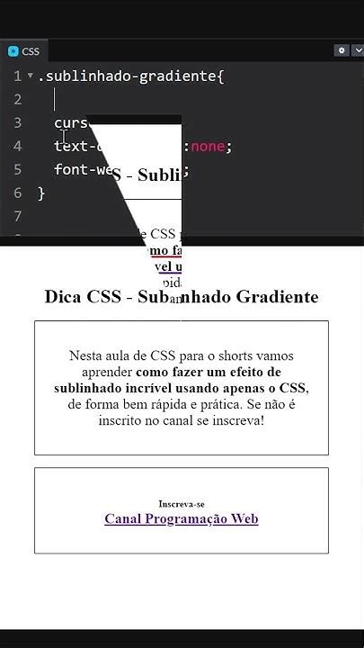 Css Efeito Sublinhado Gradiente Shorts Css Frontend Youtube