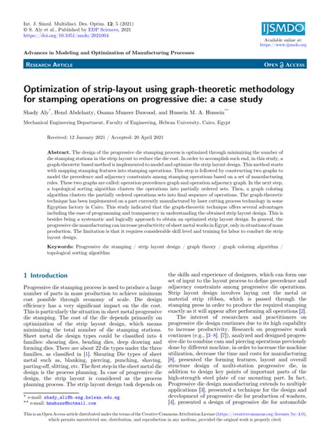 pdf optimization of strip layout using graph theoretic methodology