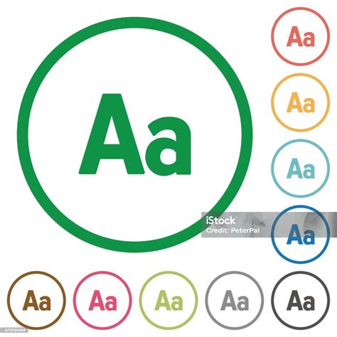 Adjust Font Size Outlined Flat Icons Stock Illustration Download Image Now Alphabet