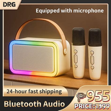 Drg Speaker Bloototh Speaker With Microphone Dual Microphone Karaoke