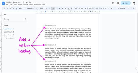 Google Docs Collapsible Sections