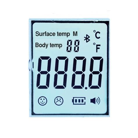 customized 7 segment lcd display positive tn lcd red yellow green backlight for the temperature