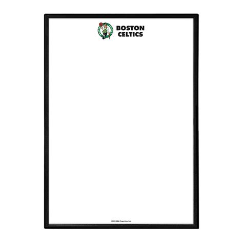Boston Celtics Framed Dry Erase Wall Sign