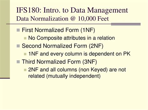 PPT IFS Intro To Data Management PowerPoint Presentation Free Download ID
