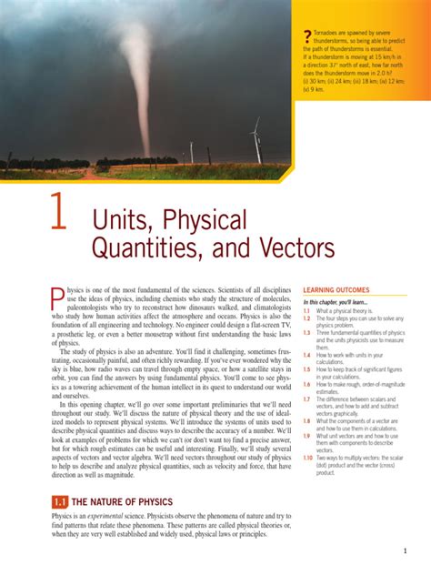 1 Units Physical Quantities And Vectors Pdf Significant Figures Kilogram