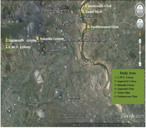 Google Earth Map Of Study Area Showing Sampling Locations Download Scientific Diagram