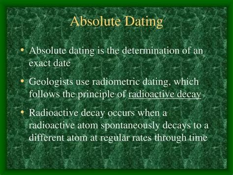 Ppt Absolute Dating Powerpoint Presentation Free Download Id1721785