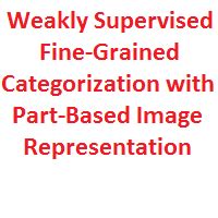 Weakly Supervised Fine Grained Categorization With Part Based Image Representation Free