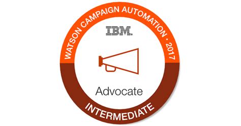 Ibm Watson Campaign Automation 2017 Intermediate Credly