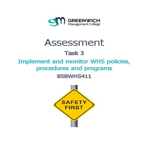 Assessmenttask Implement And Monitor Whs Policies