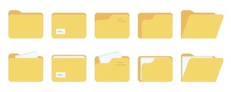 yellow folder computer document file icon in folder open folder with