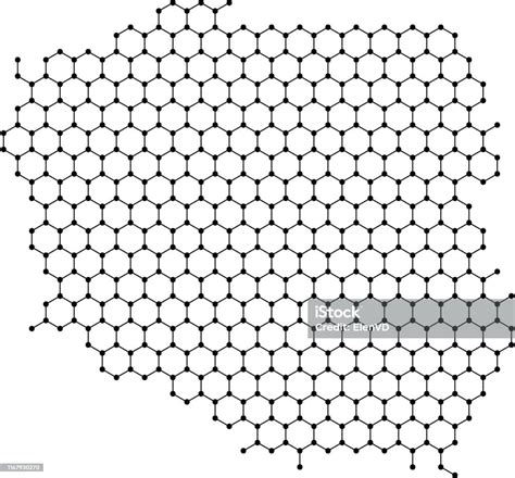 폴란드는 허니콤 또는 분자 구조의 형태로 추상적 인 미래 육각 형 모양 선 포인트 블랙에서지도 벡터 그림입니다 0명에 대한 스톡 벡터 아트 및 기타 이미지 Istock
