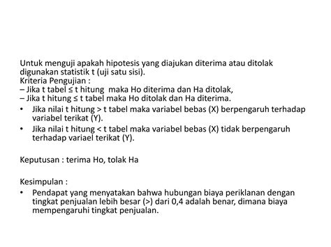 397187784 Contoh Kasus Analisis Regresi Linear Sederhana Pptx