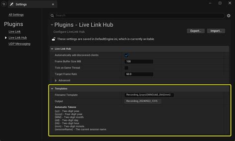Live Link Hub Ui Reference For Unreal Engine Unreal Engine 55 Documentation Epic Developer