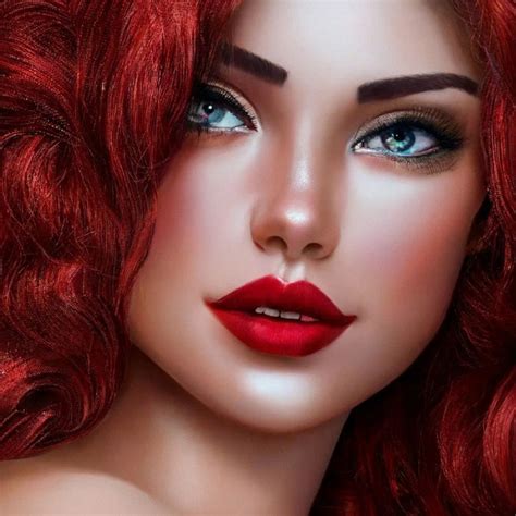 Красивая девушка с красными волосами · бесплатная фотография