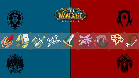 Wow Wallpaper With Vector Class Icons R Classicwow