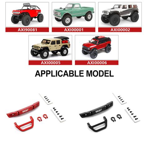 1 24 Axial Scx24 Front Bumper Alloy Upgrades Red Rcgofollow