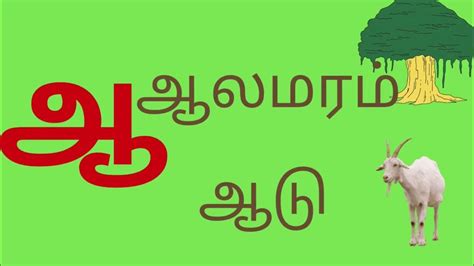 உயிர் எழுத்துக்கள் அ முதல் ஔ வரை Uyir Ezhuthukal A Aa E Ee ஒரு எழுத்து இரு சொற்கள் அ ஆ இ ஈ