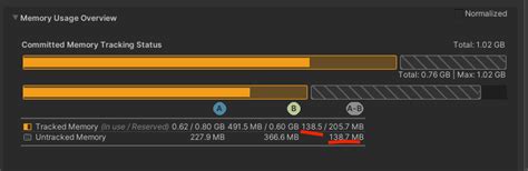 Increased Untracked Memory Between Snapshots Unity Engine Unity