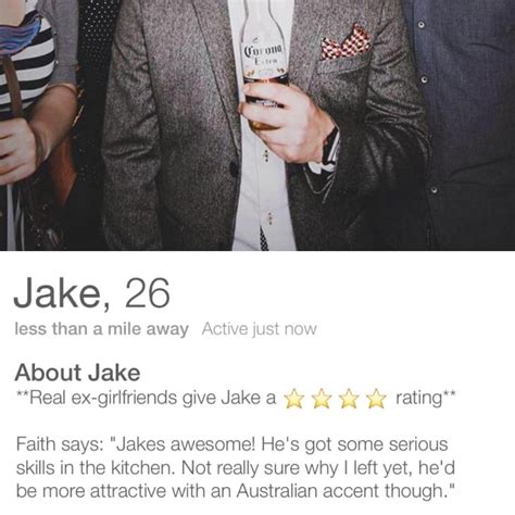 Jake Chapman Asks Ex Girlfriends To Write Tinder Reviews Popsugar Love And Sex