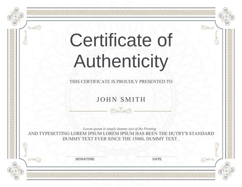 35 Free Certificate Of Authenticity Forms Templatespark