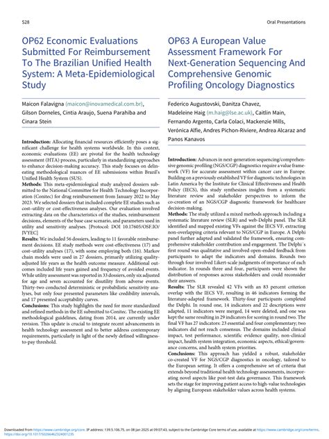 Pdf Op63 A European Value Assessment Framework For Next Generation