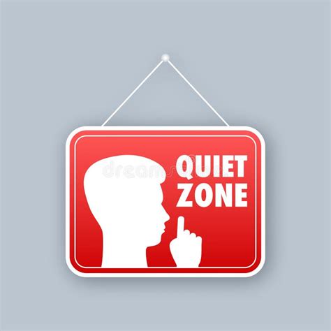 Quiet Zone No Sound Keep Silence Vector Stock Illustration Stock