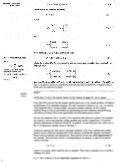 Solution B Sc Physics Degree Mathematical Methods In Physics Iii Matrices Tensors And Group