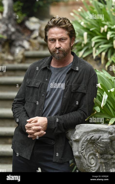 Italy Rome 22 October 2017 British Actor Gerad Butler Attends The