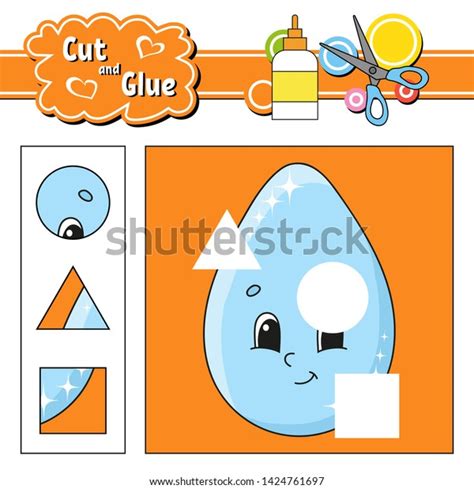 Cut Glue Education Developing Worksheet Activity Stock Vector Royalty Free